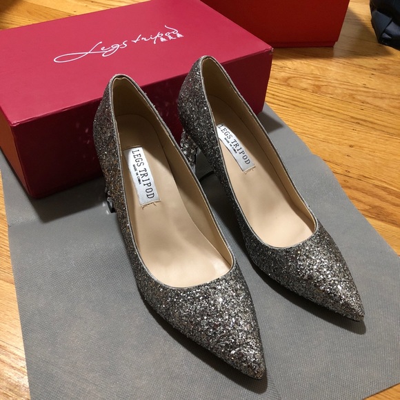 Shoes | Heels Silver Shimmering Pump Shoes | Poshmark